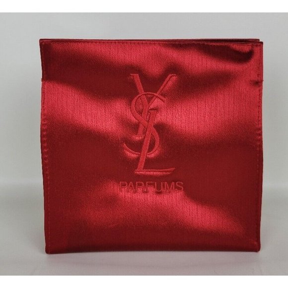Yves Saint Laurent | Bags | Yves Saint Laurent Ysl Parfums Red Satin ...
